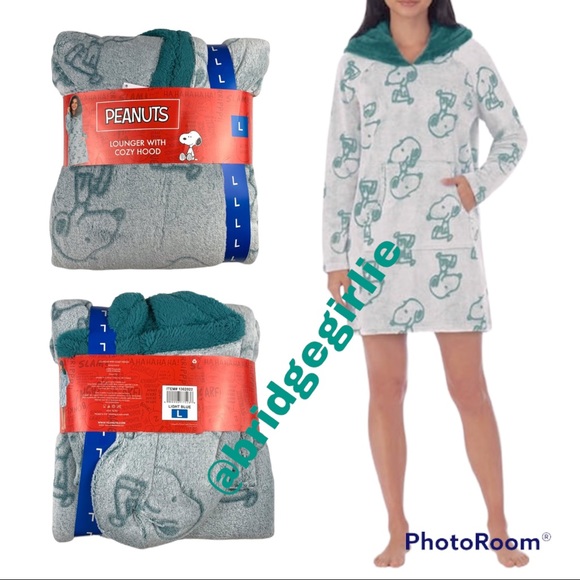 Disney | Tops | Snoopy Fleece Lounge Hoodie Sherpa Hood | Poshmark